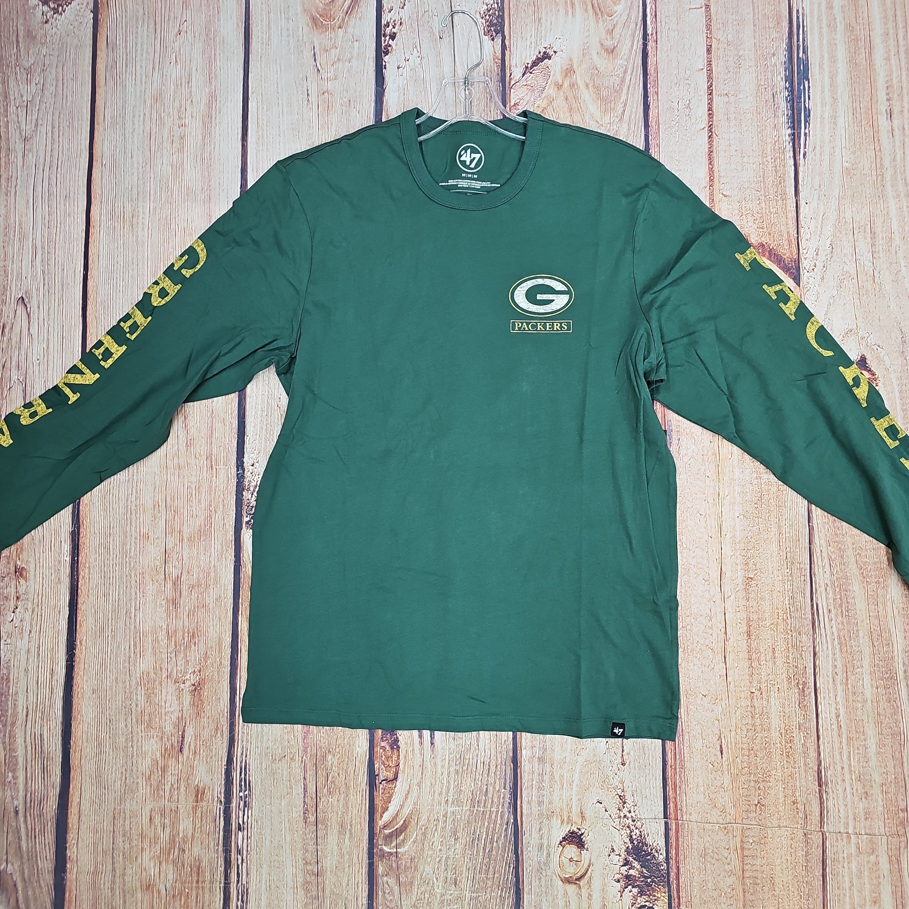 47 BRAND MEN'S GREEN BAY PACKER ELM GREEN TRIPLE DOWN II FRANKLIN LS ...